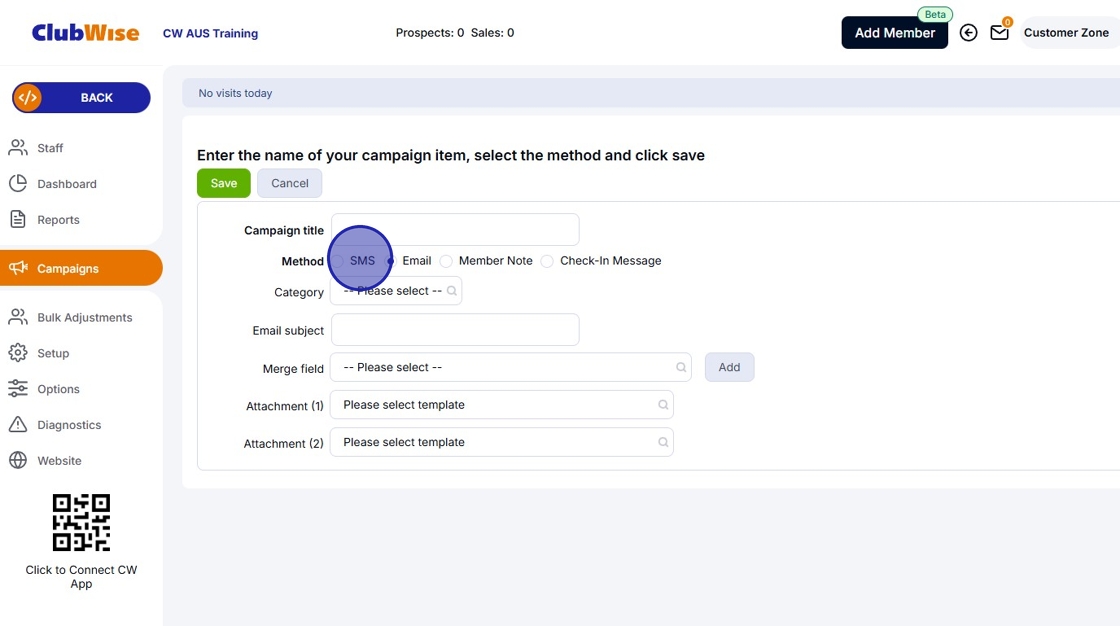 CW UK Campaign Manager - Create an SMS Campaign and View SMS Replies Aus