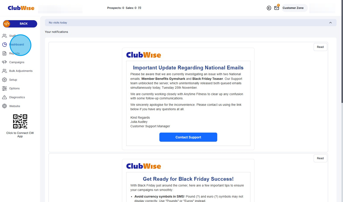CW UK Dashboard - Staff