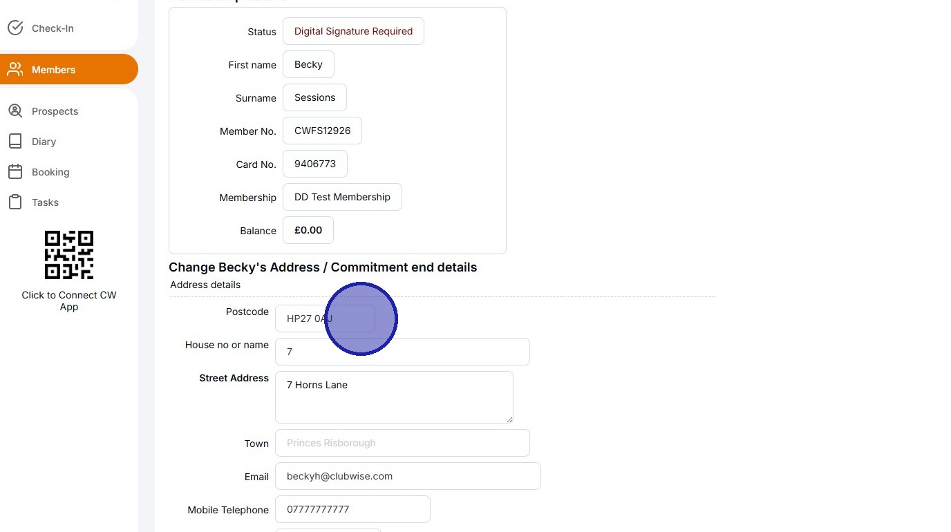 CW UK Member How to change the members address - Contract Management